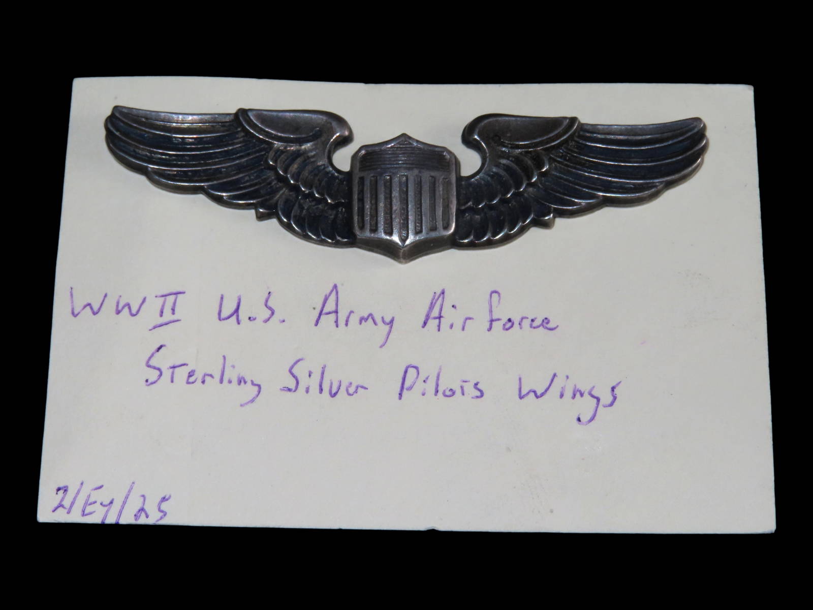 Ww2 Us Army Air Force Sterling Silver Pilots Wings - Jul 06, 2025 ...