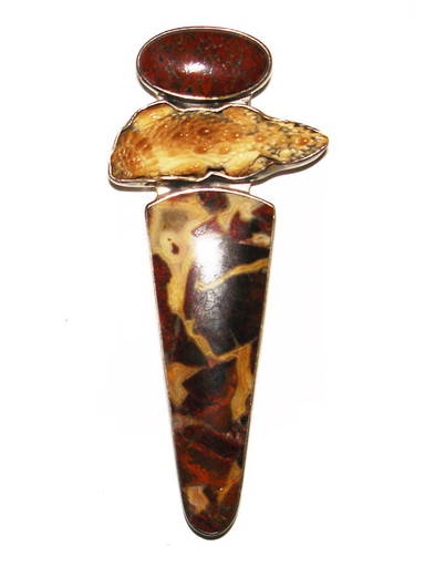 Akr Antique Horned Toad Dinosaur Bone Pin Pendant