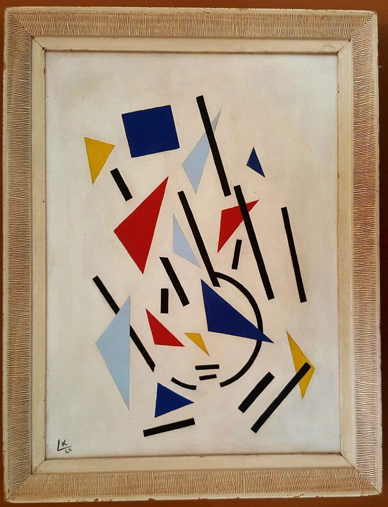 Wassily Kandinsky Oil On Cardboard Signed Painting
