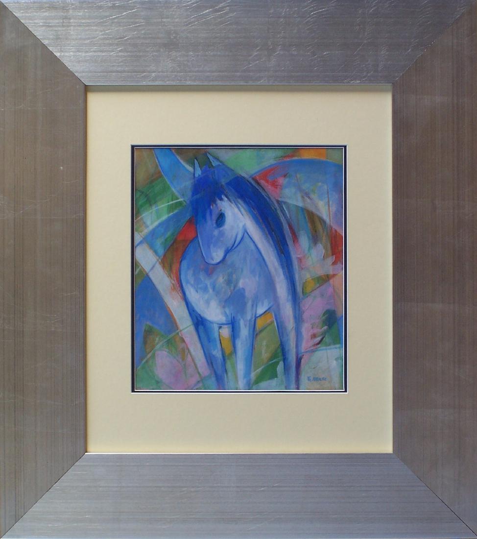 Franz Marc mixed media on paper signed painting