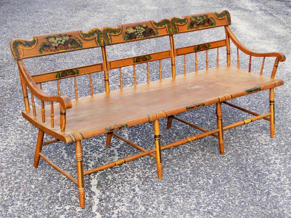 19TH C PAINTED AND STENCILED PA BENCH - Apr 22, 2020 | D.L. Straight ...
