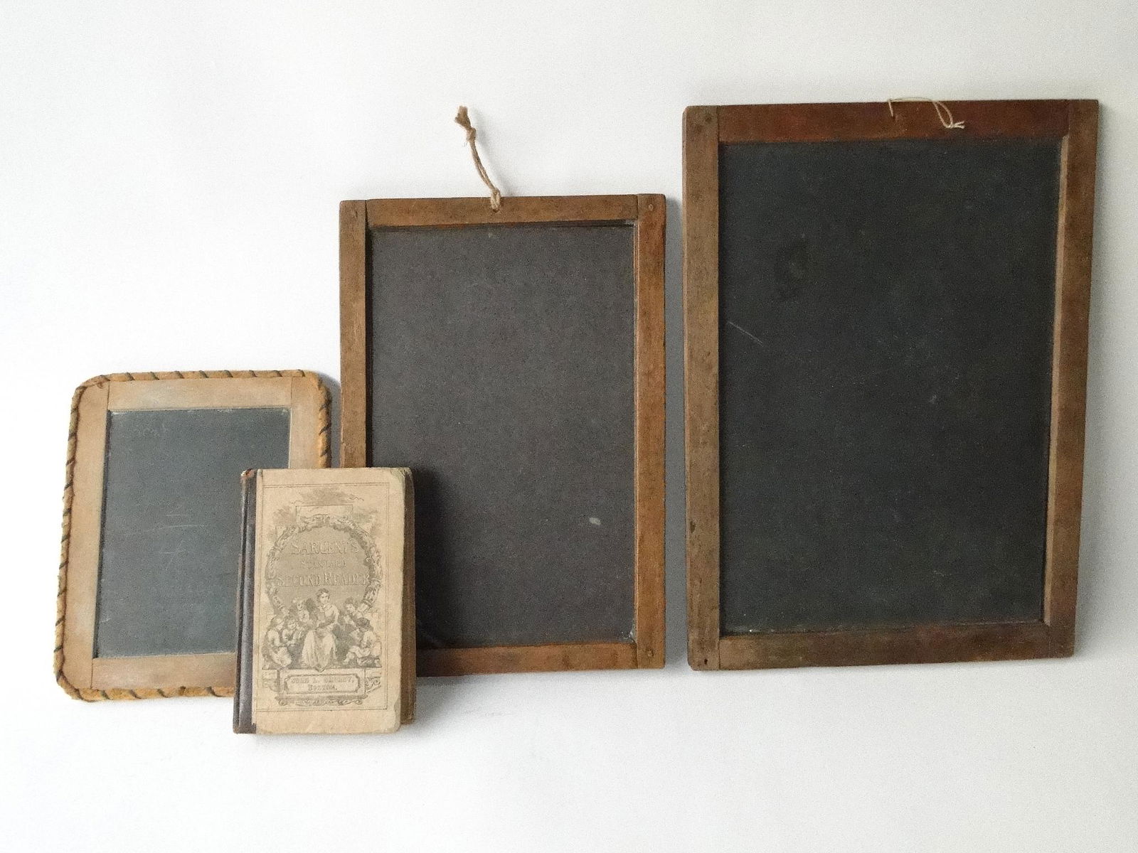 THREE EARLY SCHOOL SLATES, 1860 BOOK (#0272) on Dec 03, 2022 | D.L ...