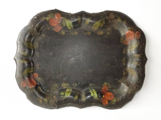 19TH C HAND PAINTED TOLEWARE TRAY - Dec 03, 2022 | D.L. Straight ...
