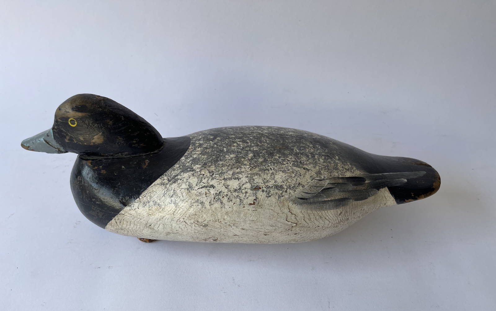 Bluebill Hen Decoy In Unusual Sleeping Position Auction