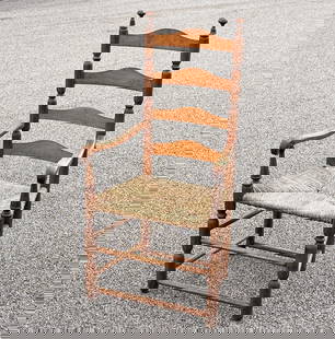 Slat Back Ladderback Arm Chair