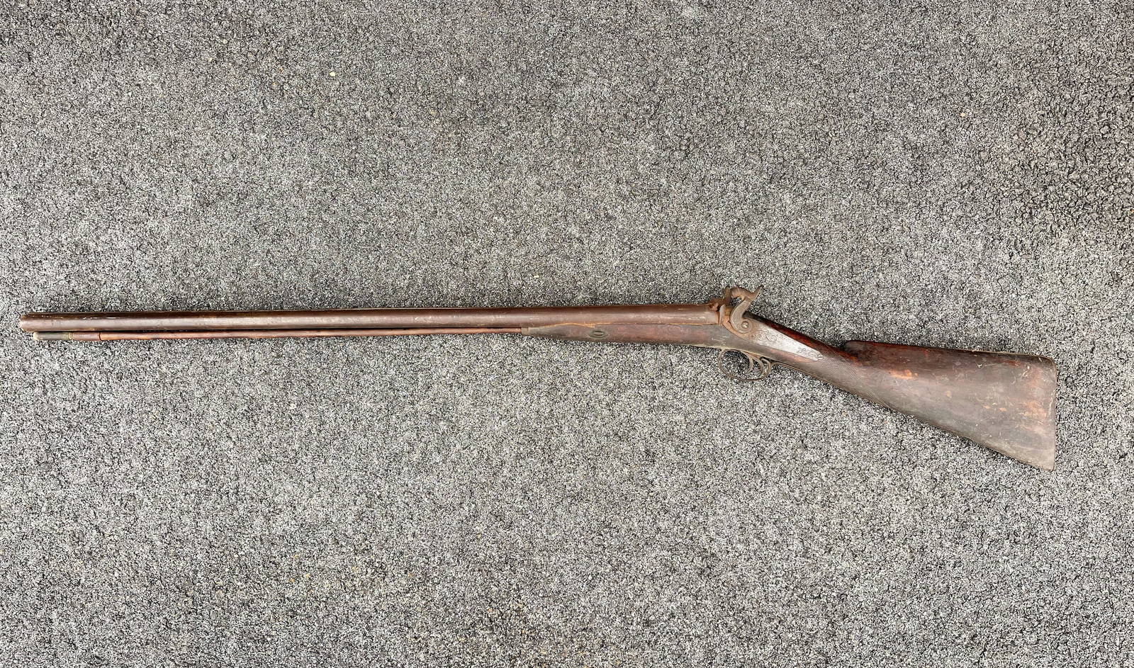 Antique Black Powder Percussion Rifle, 58" Auction