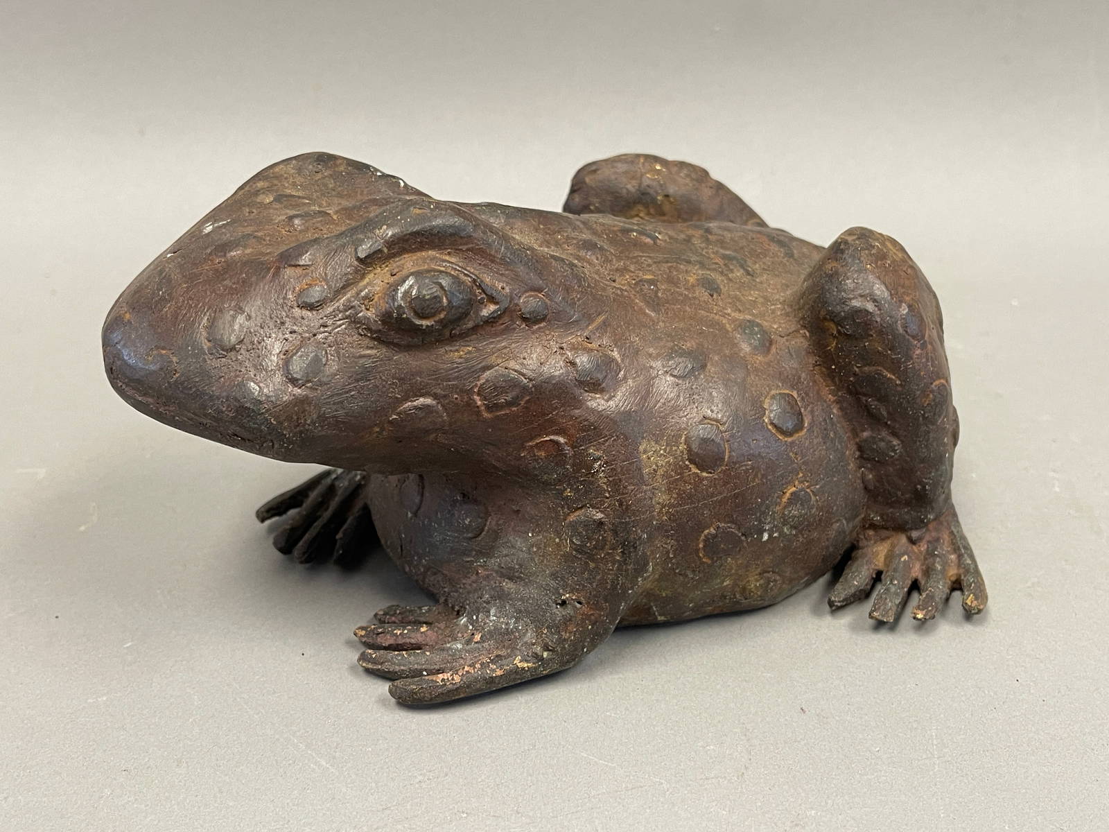 Early Toad In Ancient Bronze Finish Auction