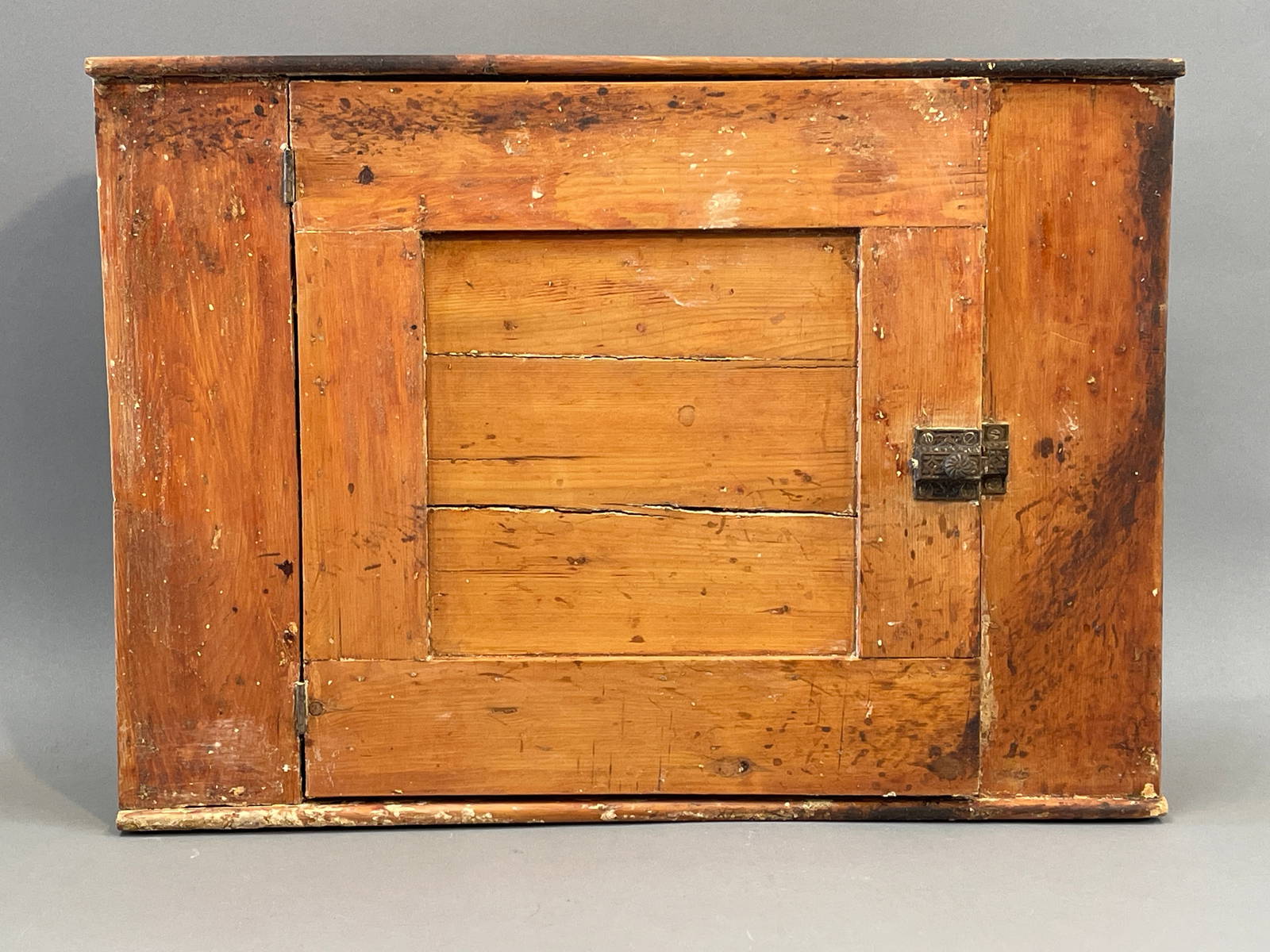 Untouched Small Country Wall Cabinet In Original Dry Scraped ...