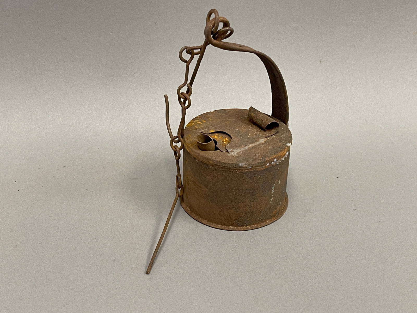 Sheet Iron Betty Lamp Auction