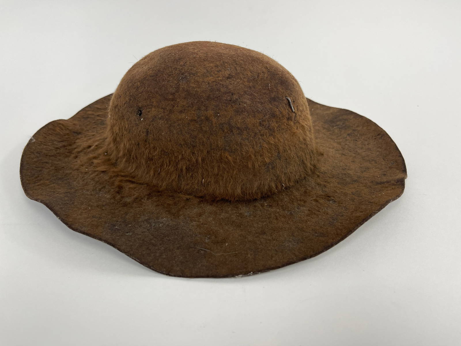 18th C Men's Beaver Wide Brimmed Farmers Hat Auction