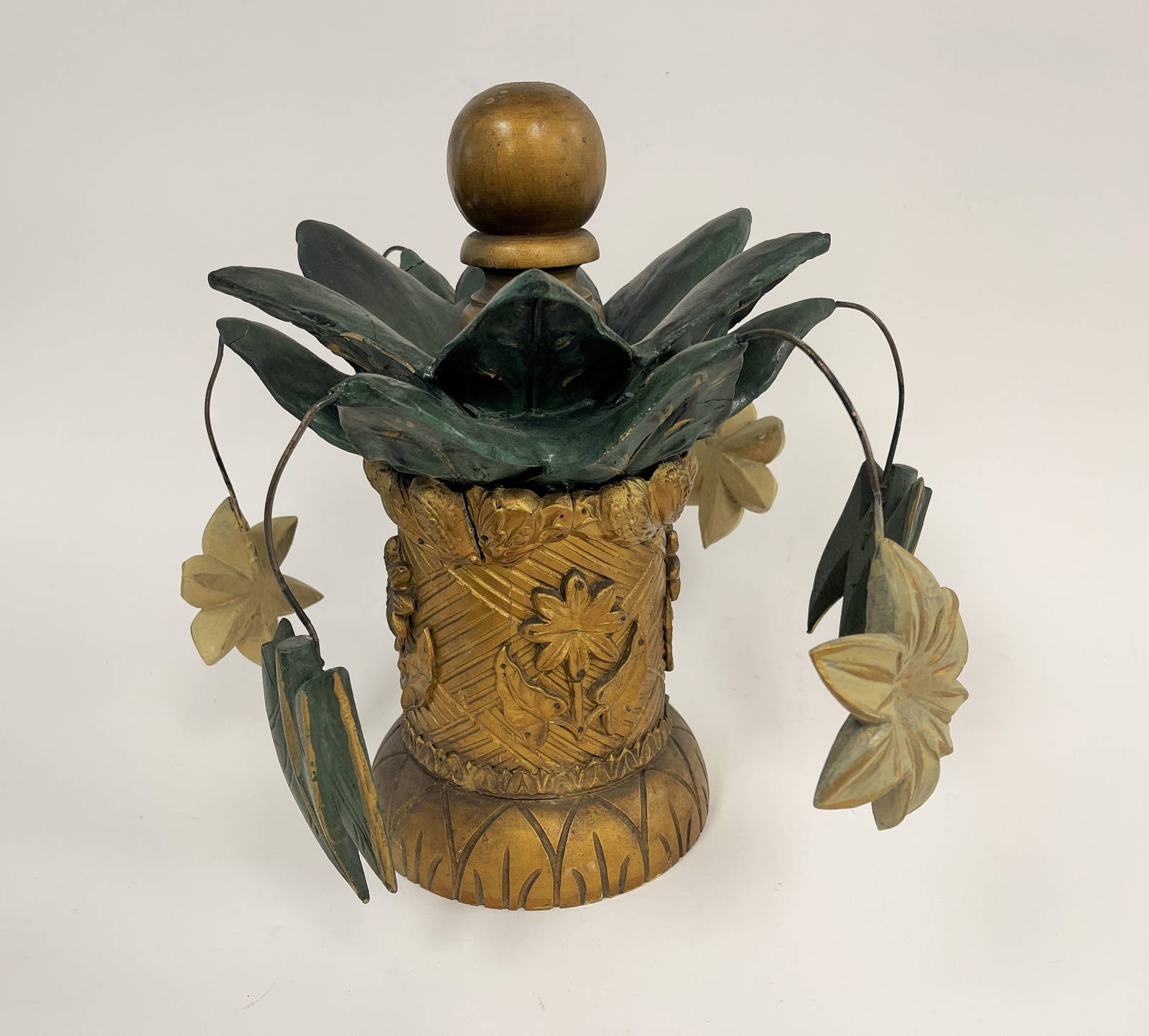 Hand Carved Masonic Column Finial Top Auction