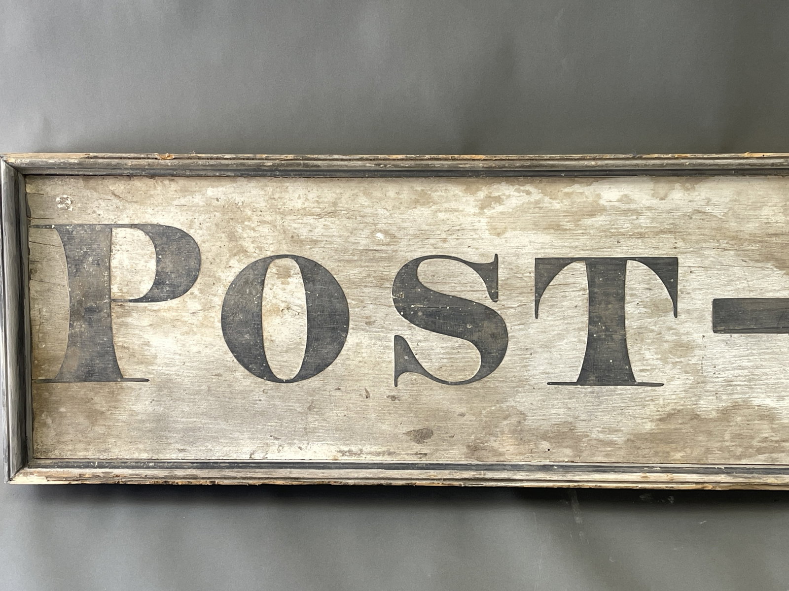 19th C Original Post Office Sign Auction