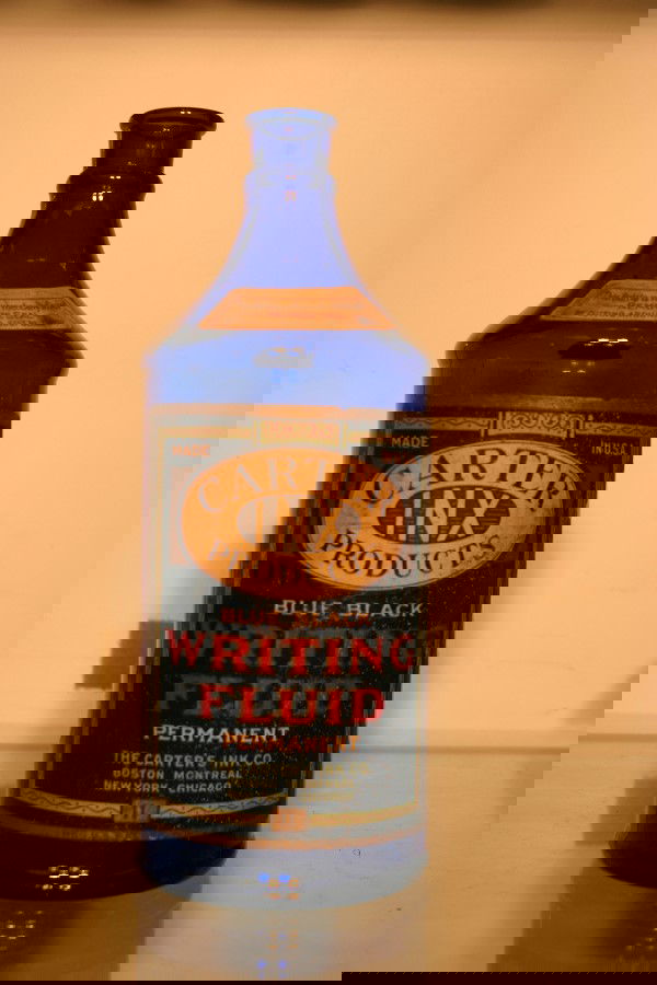 55: Cobalt bottle with Carter Ink Writing Fluid label - Mar 30, 2006 ...