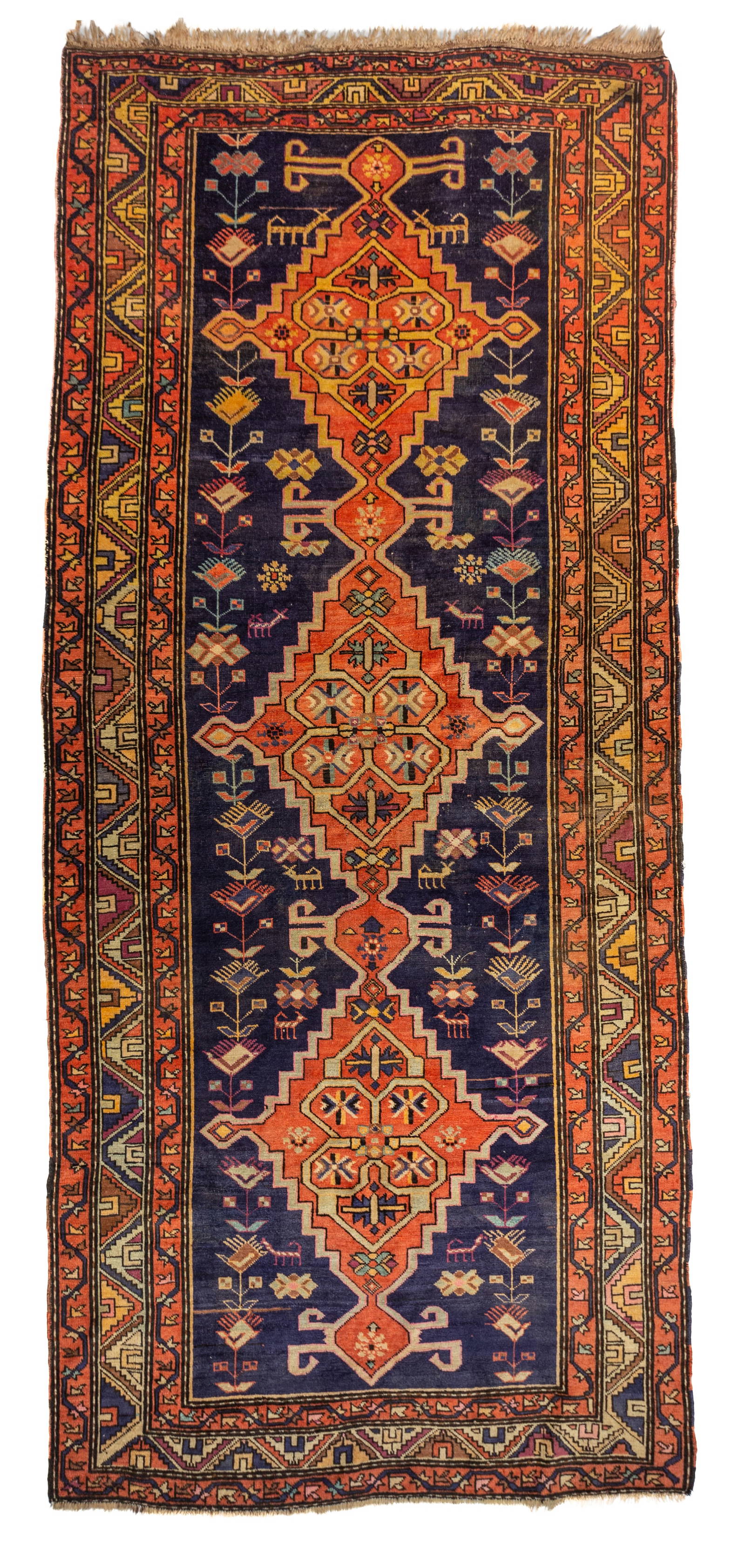 An Antique Tribal Caucasian Quba Wool Rug Auction