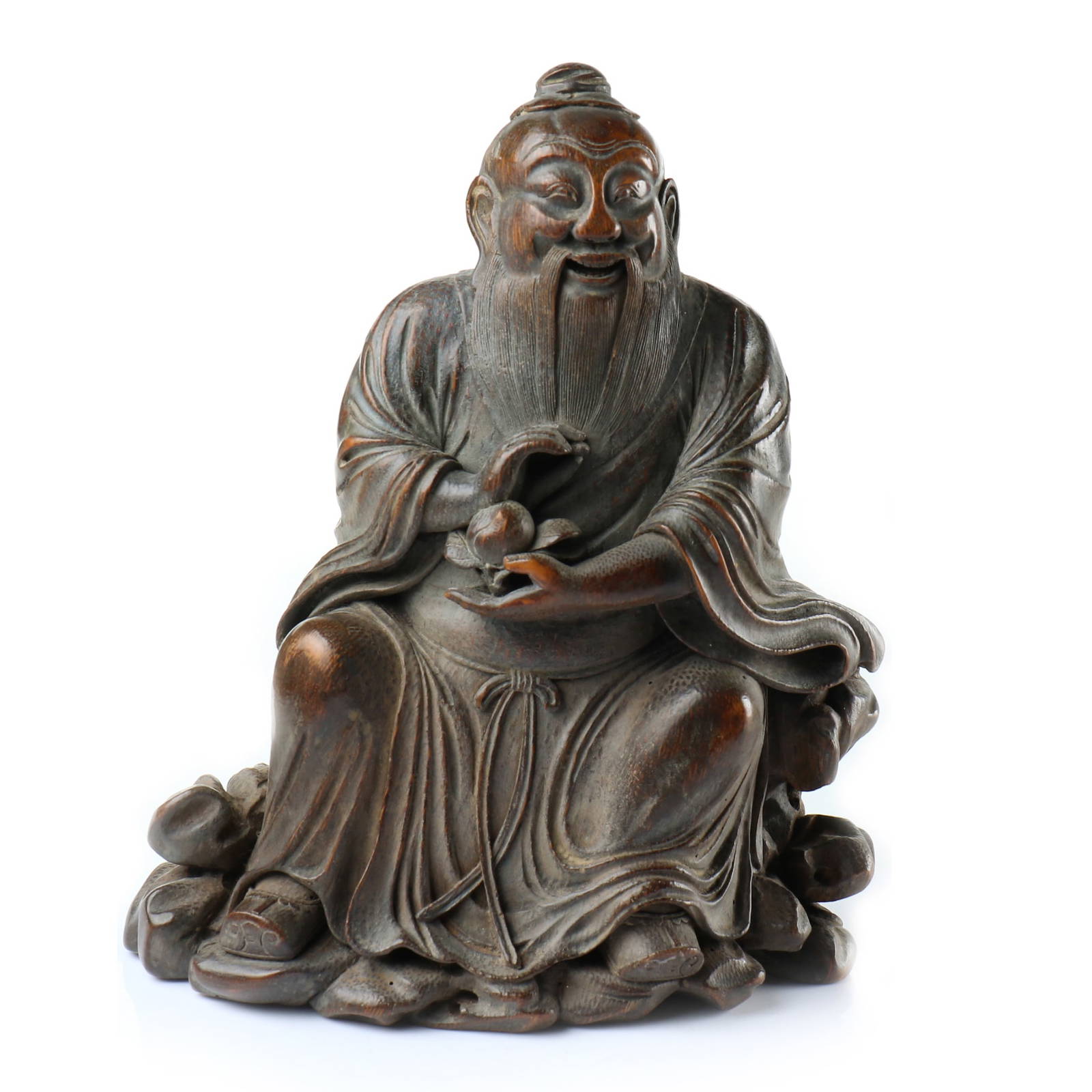 A Chinese Carved Bamboo Figure Statue Auction