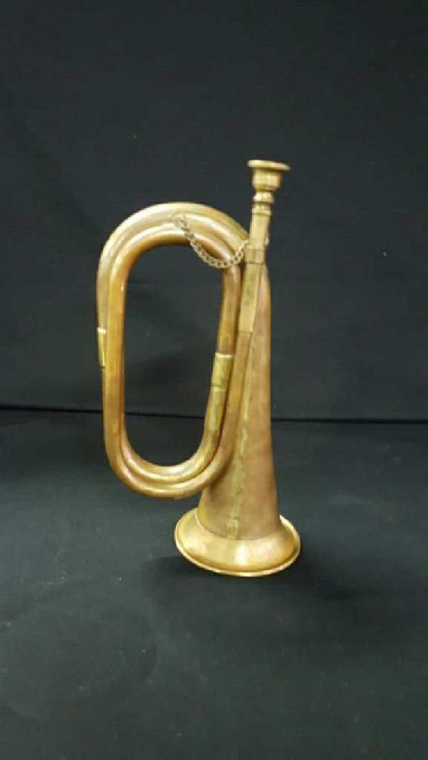 Antique military bugle