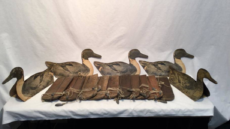 Vintage Johnson's Folding Fiberboard Duck Decoys