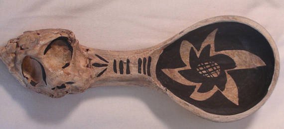 Native American Anasazi Pottery Ladle Spoon Modern