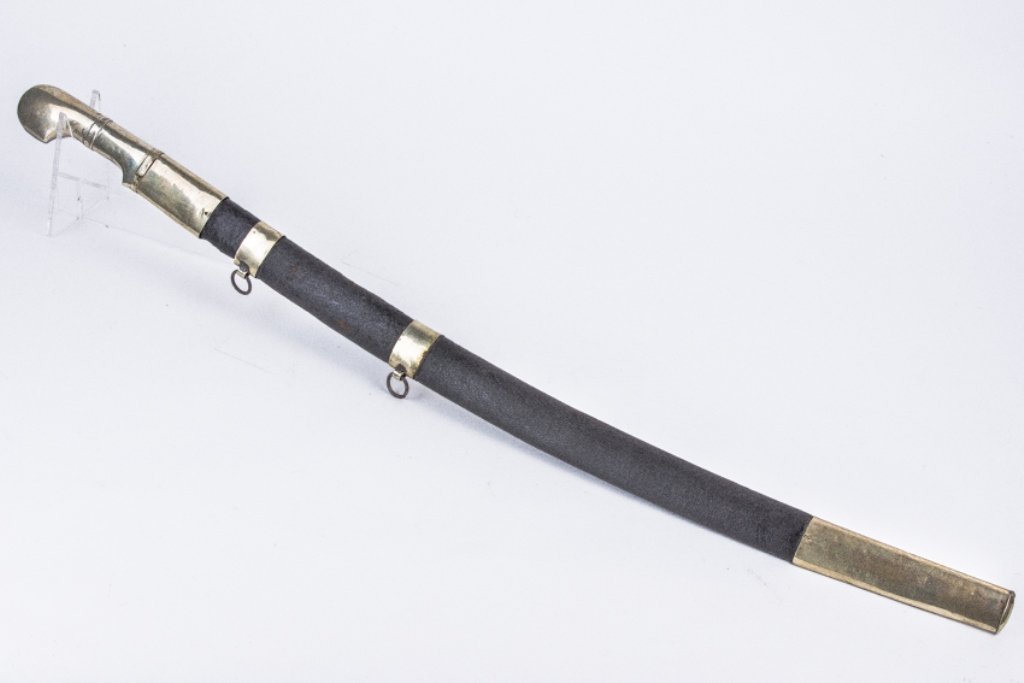 TURKISH OR PERSIAN SHASHKA WITH DAMASCUS BLADE, 19TH C.