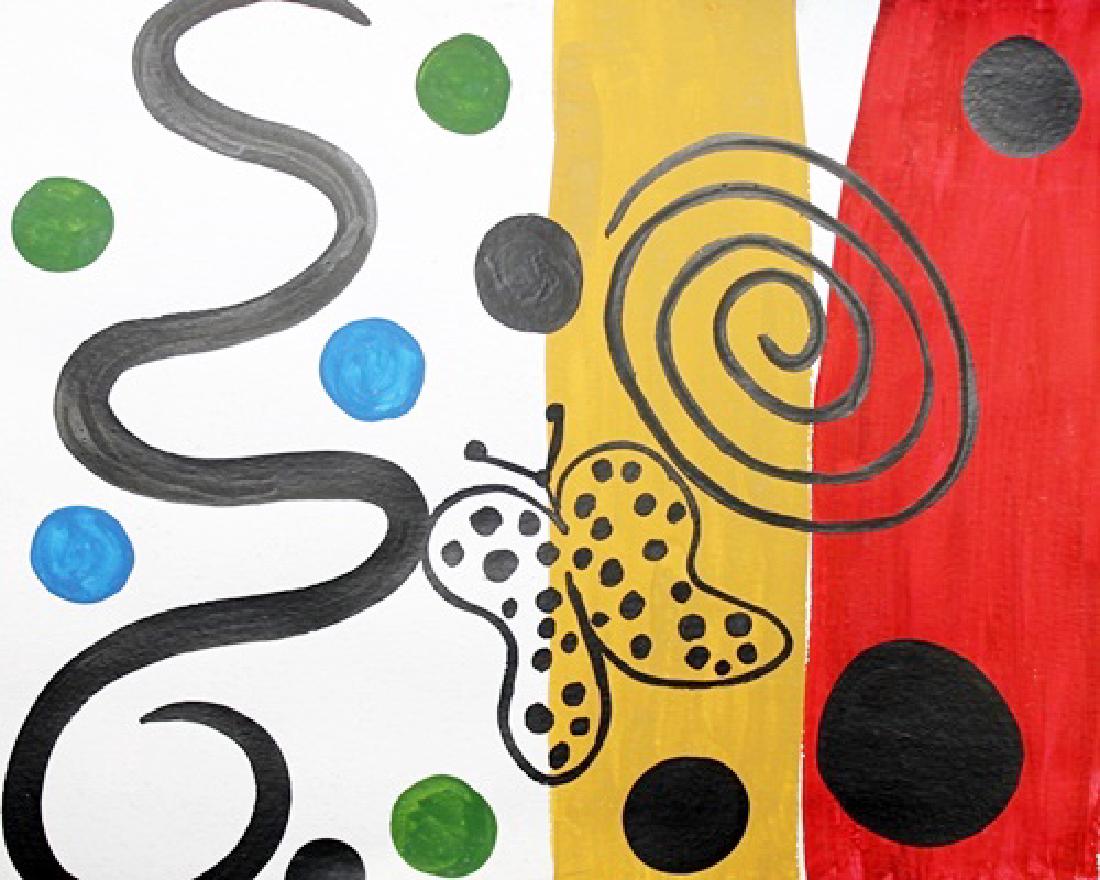 Butterfly - Alexander Calder - Watercolor On Paper