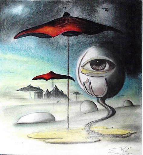 The Eye Salvador Dali Pastel On Paper