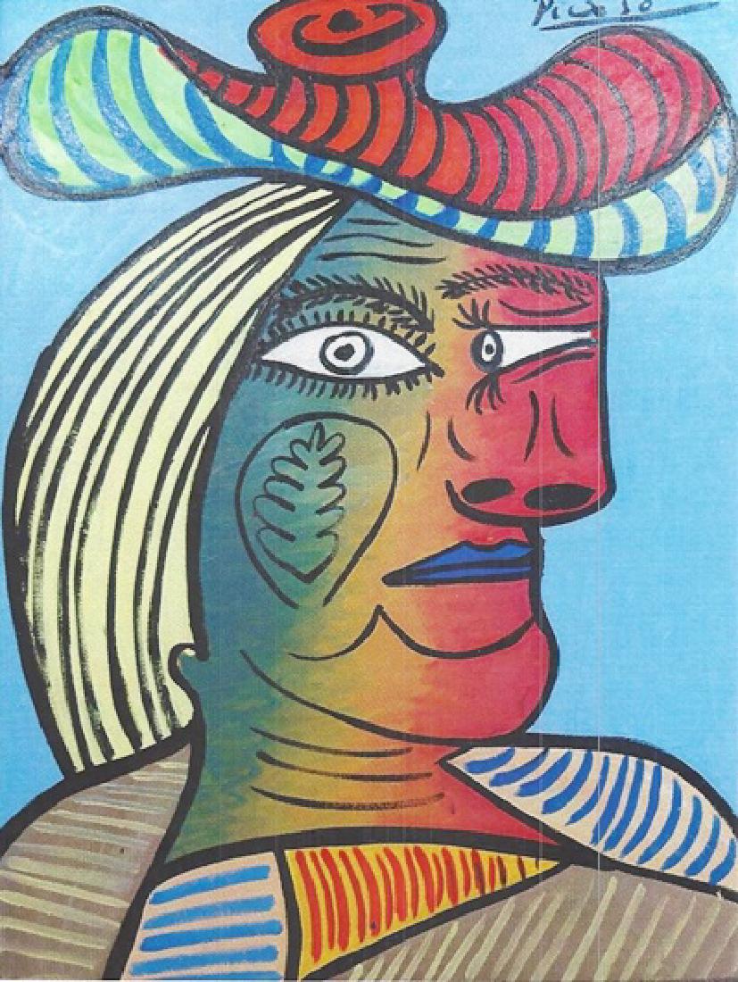 Woman Head - Pablo Picasso - Oil On Canvas 00151