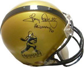 Tony Dorsett Signed Heisman Gold Replica Mini Helmet