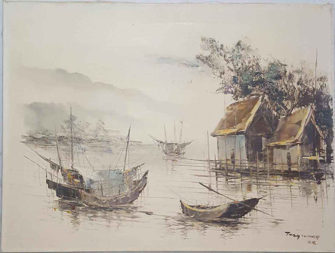 Tony Wong (1948-2012) oil on cavas size 18"h x 24" w - Aug 01, 2017 ...