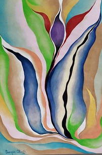 Georgia O'keeffe Watercolor On Paper