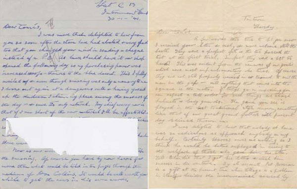 1941 (30 January And Undated) Two Censored Letters
