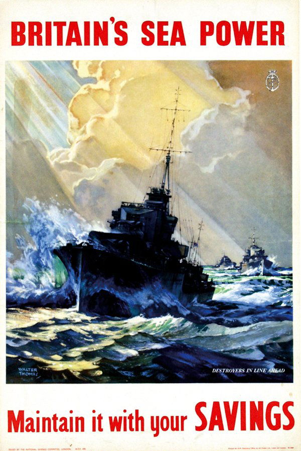 Poster By Walter Thomas Britain's Sea Power