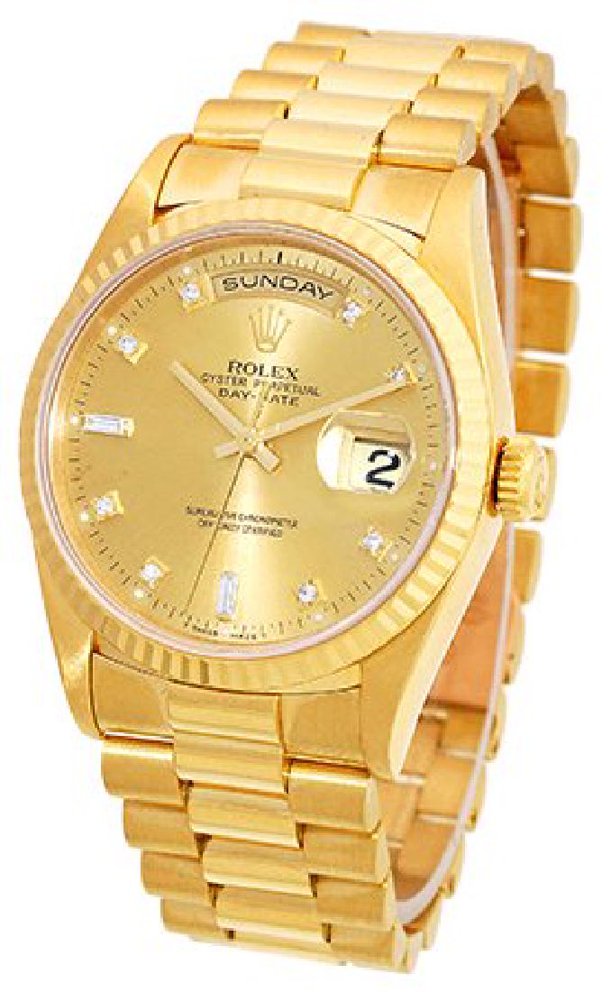 Certified Pre Owned Gent's 18k Yellow Gold Rolex