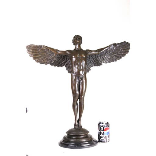 Adolph Weinman Rising Day Winged Man Bronze Sculpture