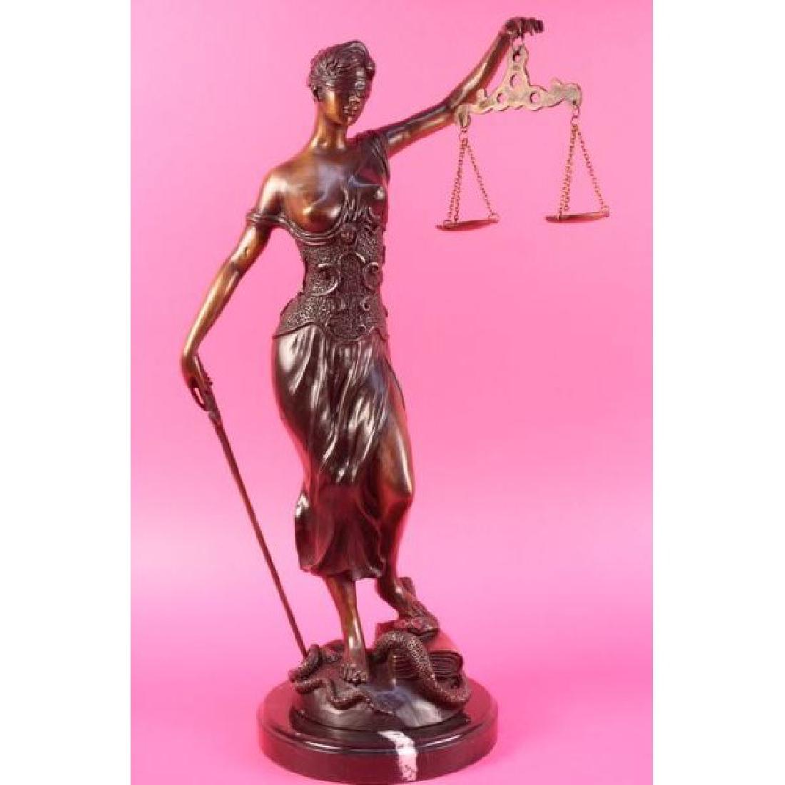 19 tall Blind Justice Mayer Bronze Sculpture