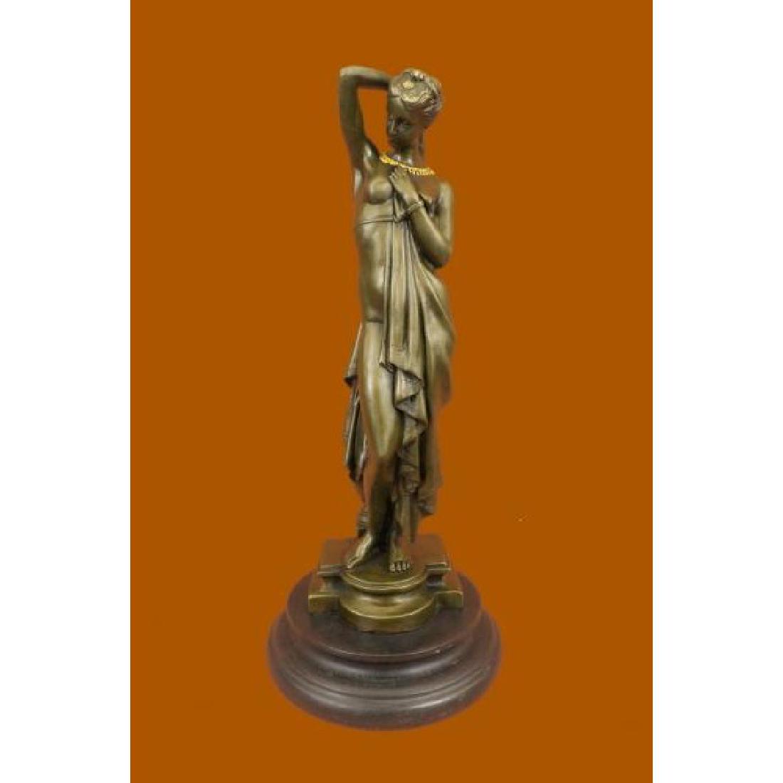 Phryne Model Bronze Sculpture on Marble Base Statue