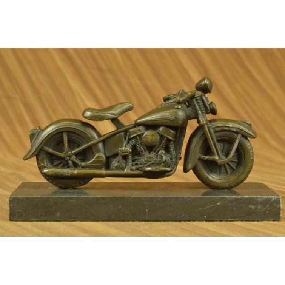 Harley Davidson Motorcycle Bronze Sculpture