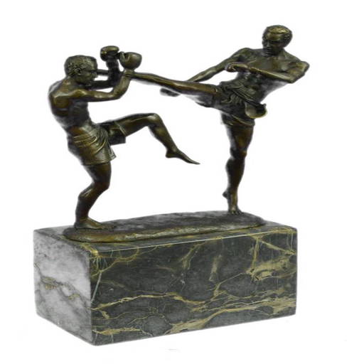 Kick Boxers Bronze Sculpture
