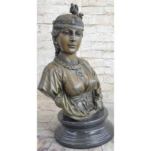 Female Bronze Bust Sculpture