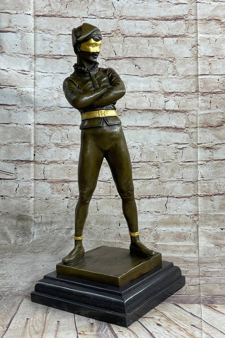 Zorro Bandit With Mask Gilt Bronze Sculpture Auction