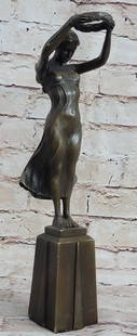 Edward Mccartan Bronze Sculpture Girl Drinking From A Shell Auction