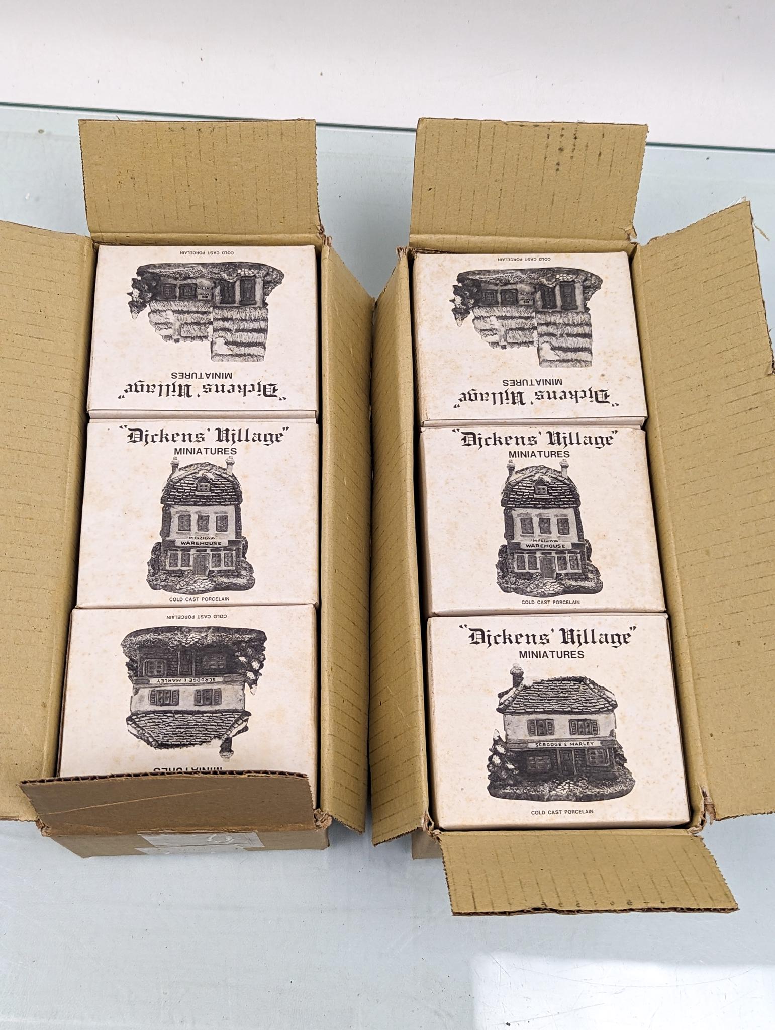 Six Department 56 Dickens Village Miniatures In Box Auction