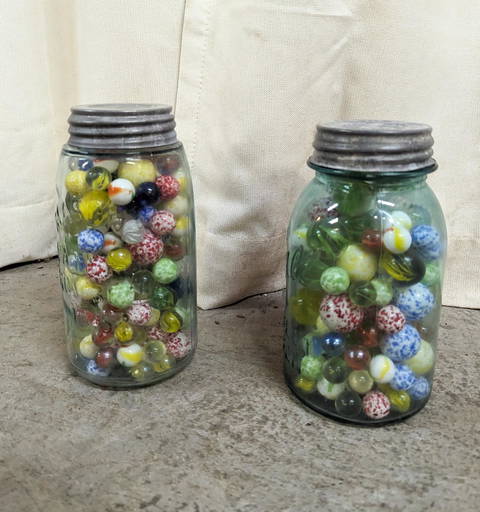 Marbles Collection, In Quart Sized Mason Jars