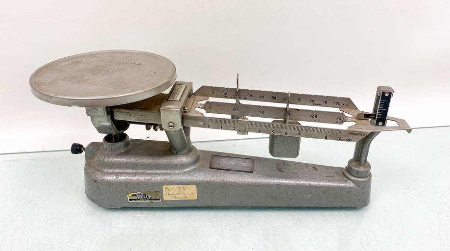 Welch Scientific Co. Triple Beam Slide Weights Balance Scale