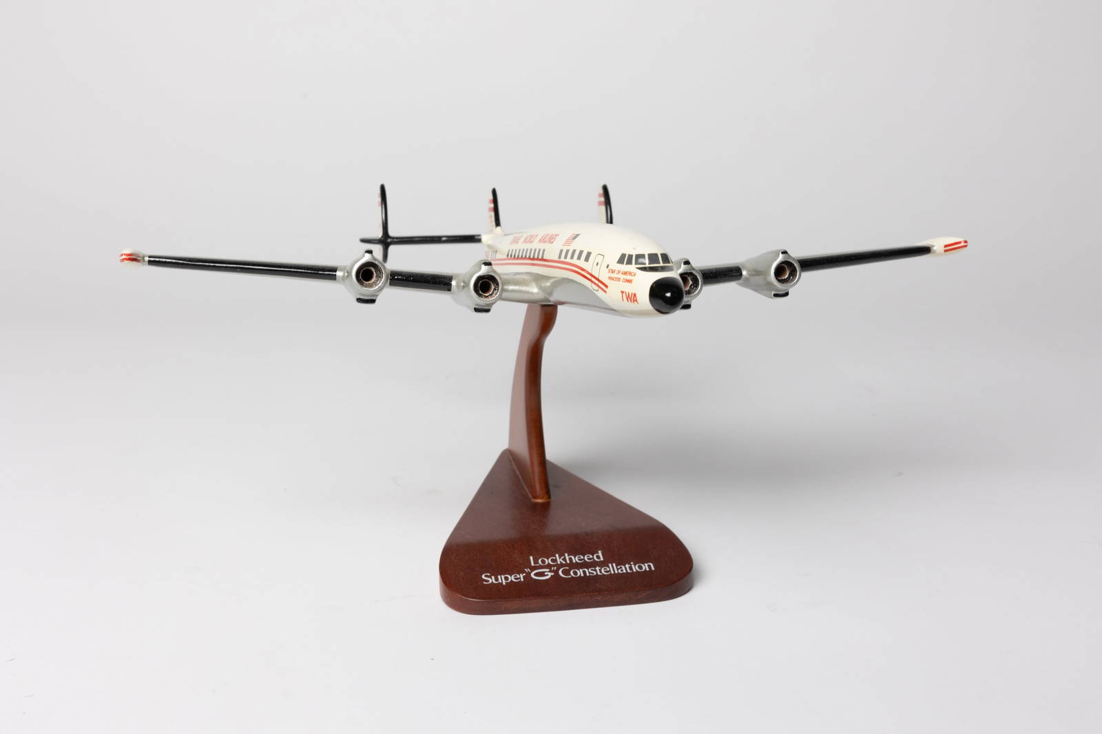 Lockheed Super "g" Constellation Model Airplane On Stand Auction
