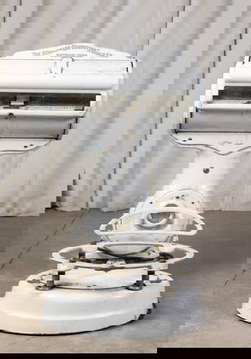 The Standard Computing Scale Co. Porcelain Barrel General Store Scale