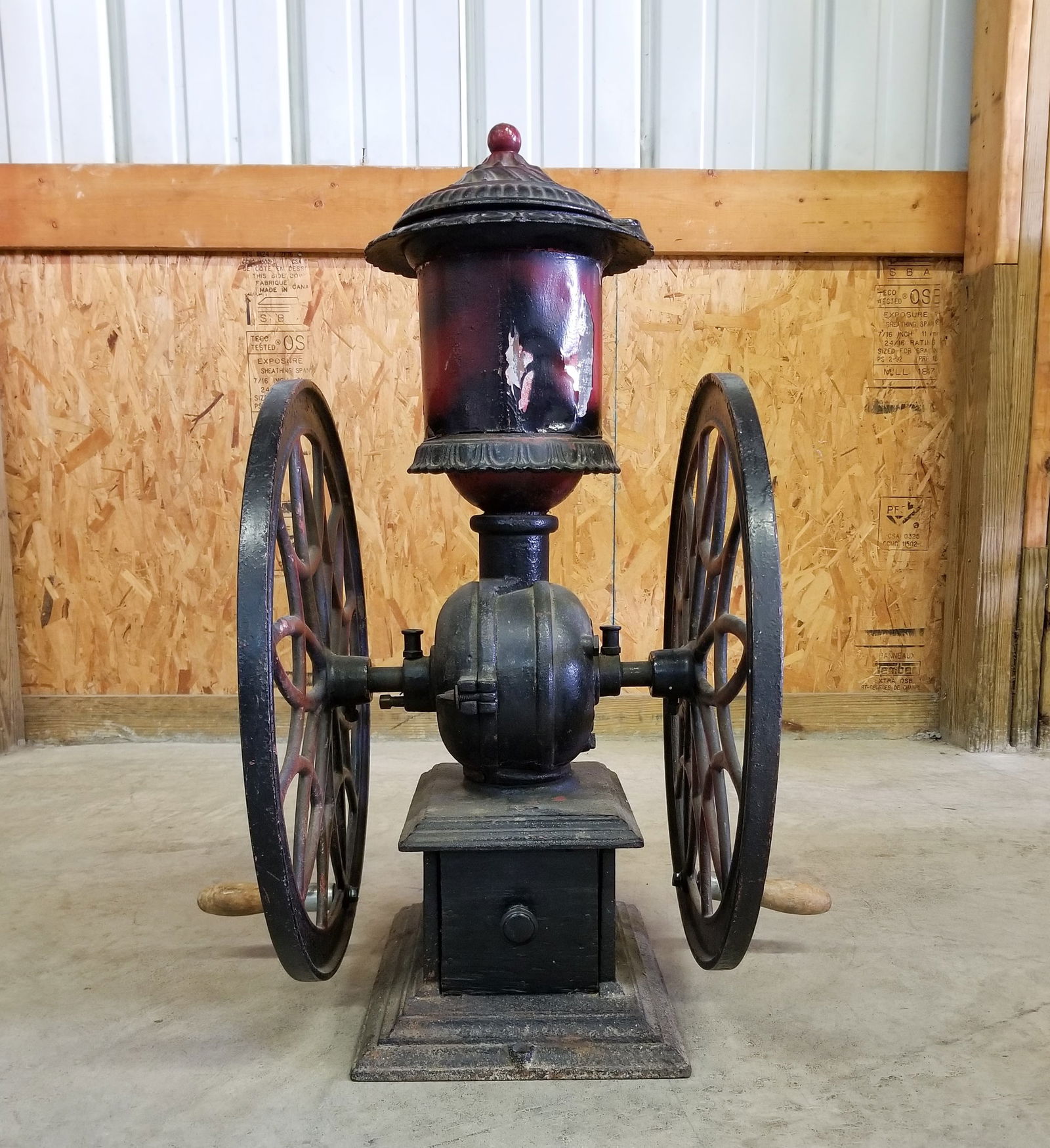 Antique Swift Mill Lane Brothers Iron Coffee Grinder Auction
