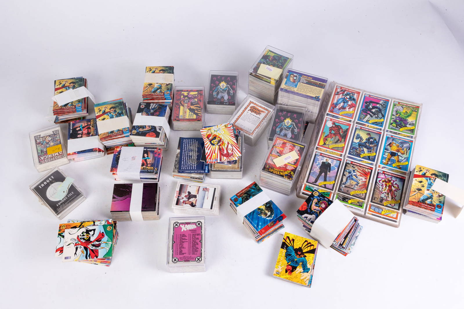 Assorted Marvel Comics Trading Cards Sets, 1990s Auction