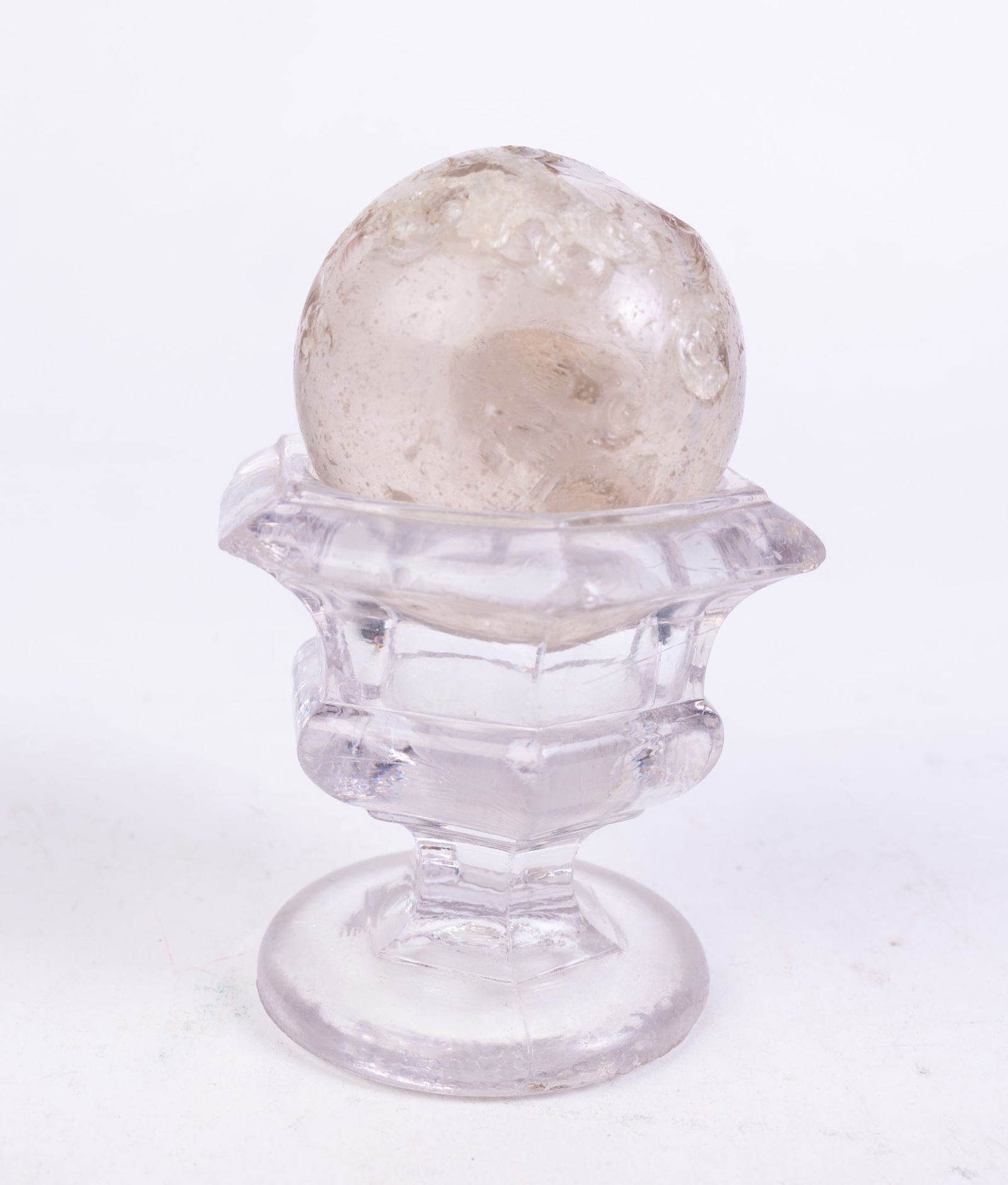 Antique Sulfide Marble With Figure Of Crouching Wolf Auction