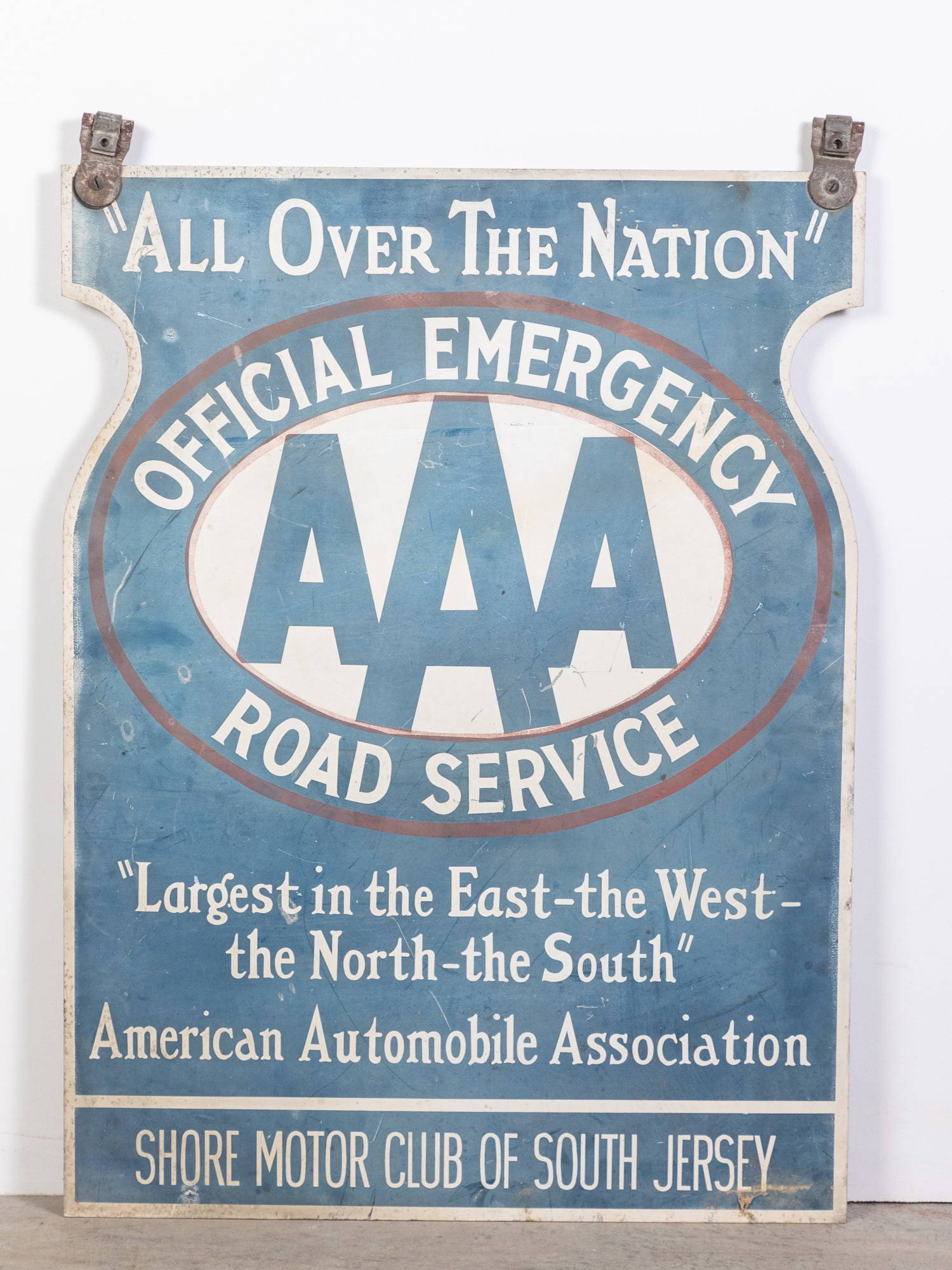 Large Vintage Aaa Advertising Sign Auction