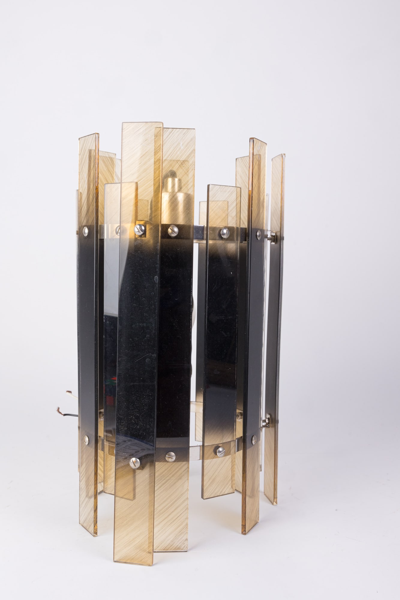 Mid Century Modern Mcm Glass Panel Hanging Light Fixture Auction